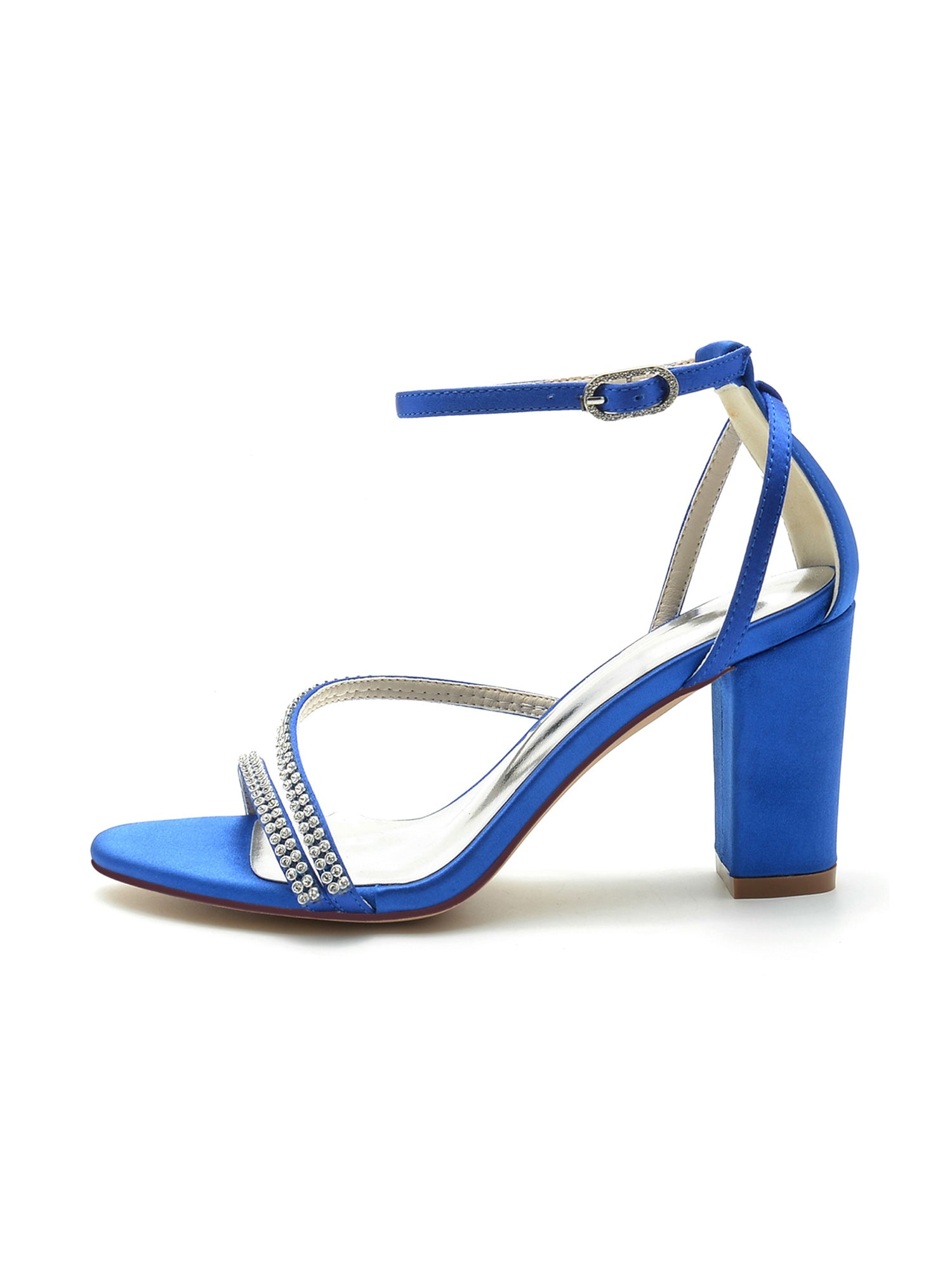 Chaussures de Bal à Talon Chunky et Bride en Faux Soie – BABARONI FR