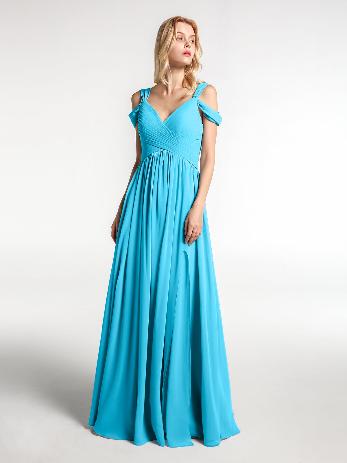 BABARONI Mousseline Piscine Robes Demoiselle D'honneur Empire Col en V ...