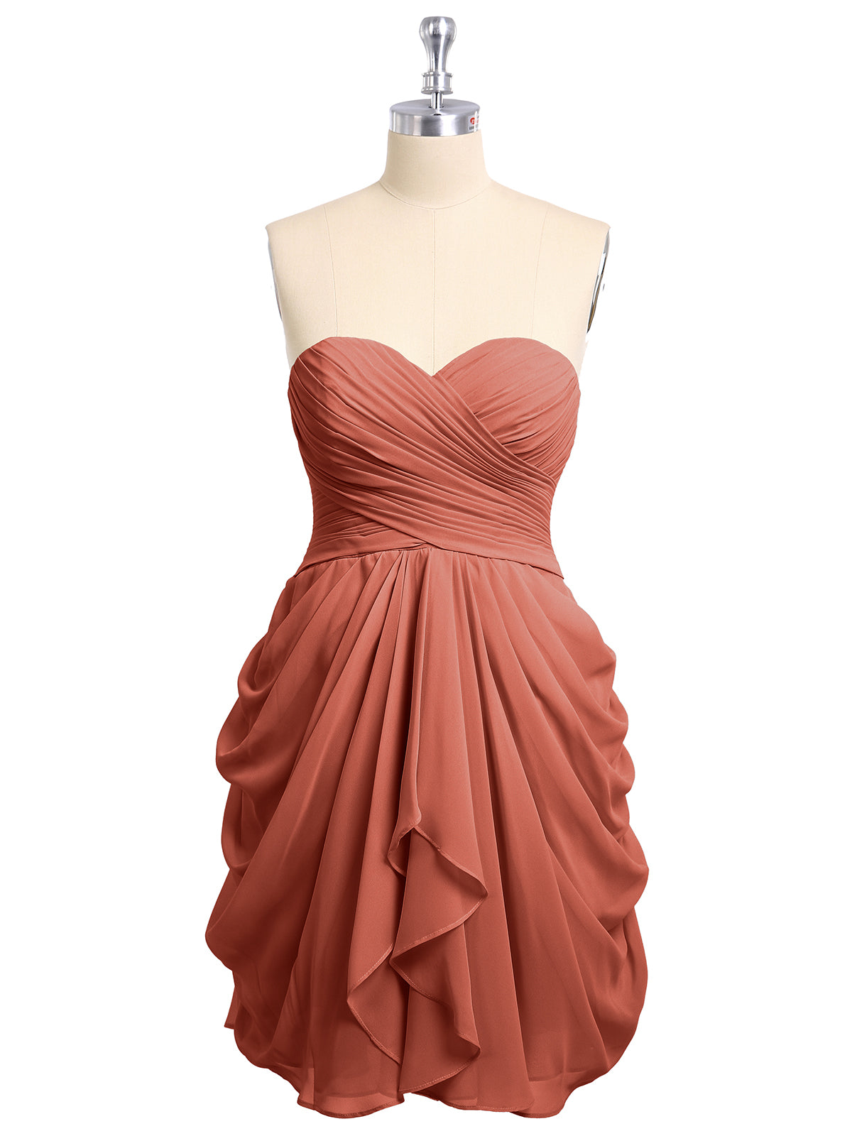 BABARONI Mousseline Rouille Robes Demoiselle D'honneur Empire Col en ...